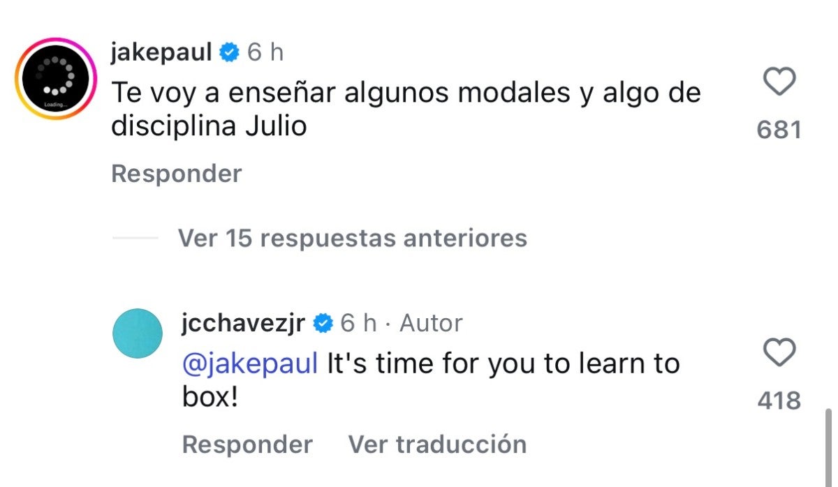 ¡Calienta el combate! Jake Paul lanza un mensaje a Julio César Chávez Jr. previo a su combate